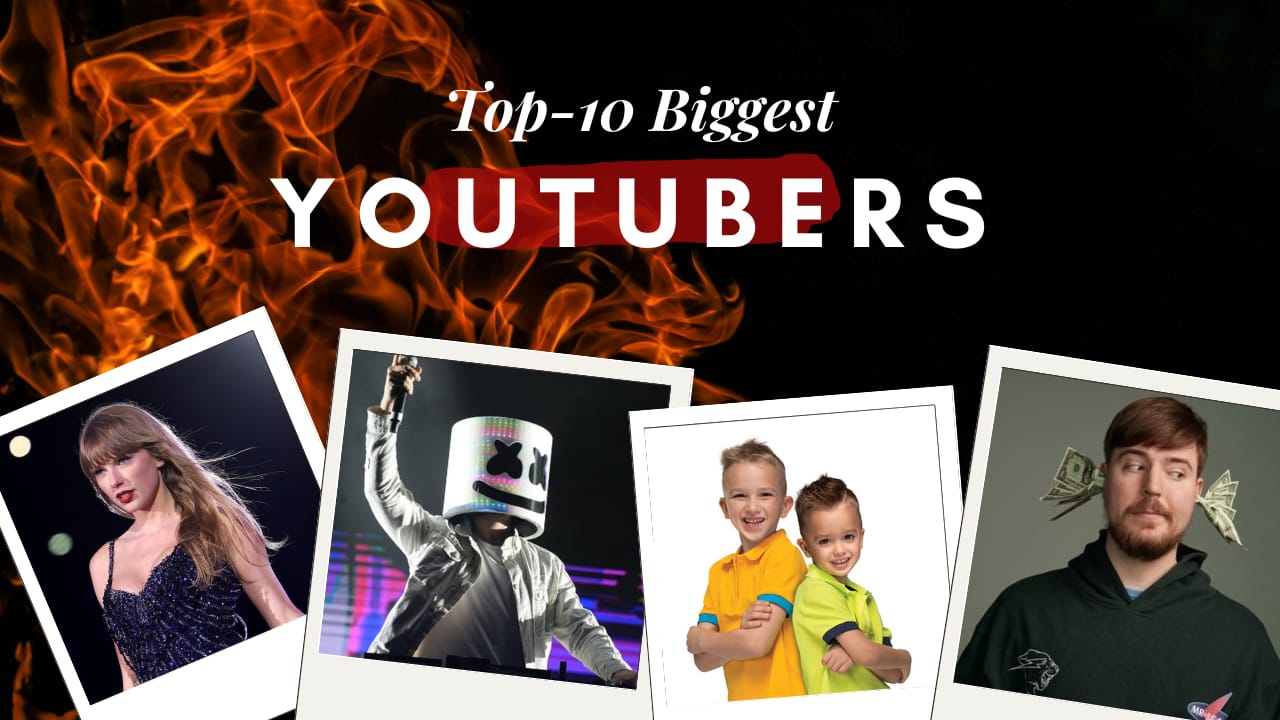 Top Ten Biggest YouTubers In The World 2023 - Top Five Tens